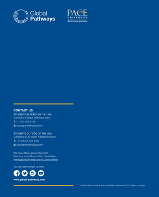 Pace University Brochure by Study Metro | PDF