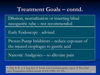 Formic Acid Poisoning - A Case Series Observational Study | PPTX