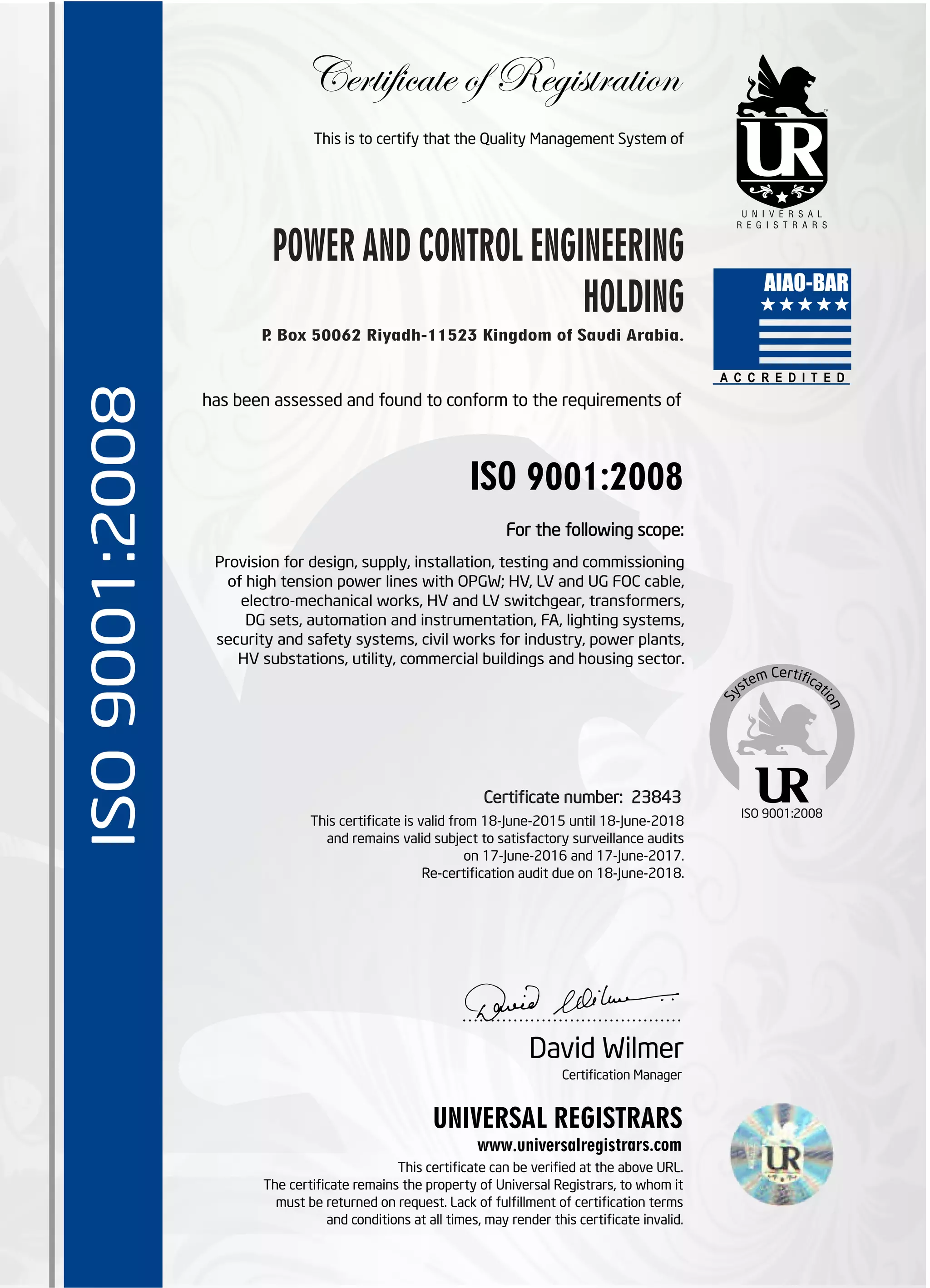 Pace iso certificate | PDF