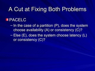 CAP, PACELC, and Determinism | PPT