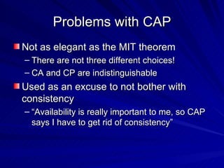 CAP, PACELC, and Determinism | PPT