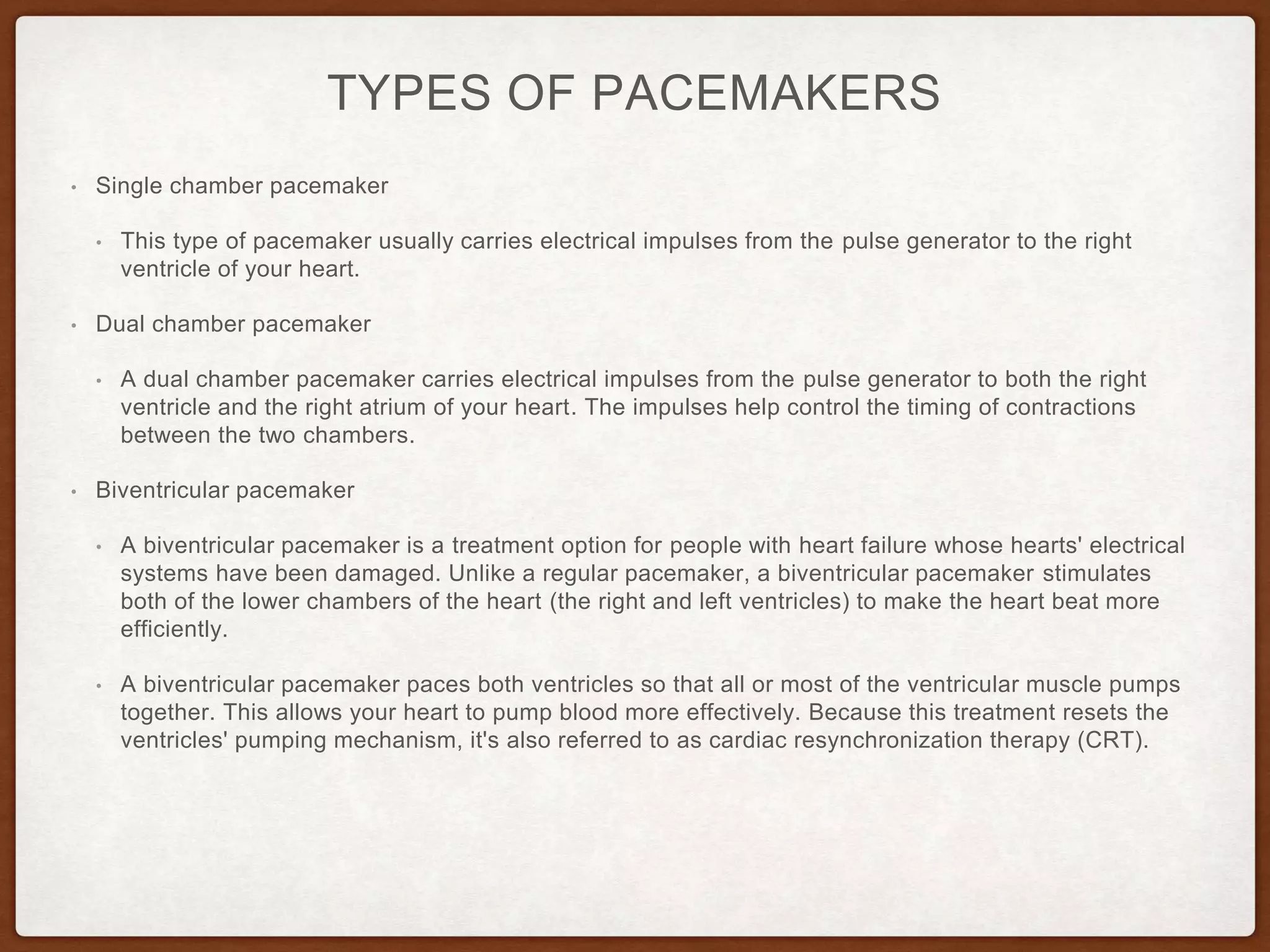 Cardiac Pacemakers - Basics | PPTX