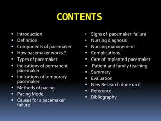 Pacemaker powerpoint presentation med surg | PPTX