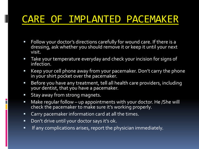 Pacemaker powerpoint presentation med surg | PPT