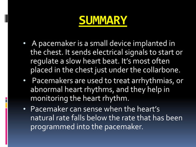 Pacemaker powerpoint presentation med surg | PPTX | Heart and Cardiovascular Diseases | Diseases ...