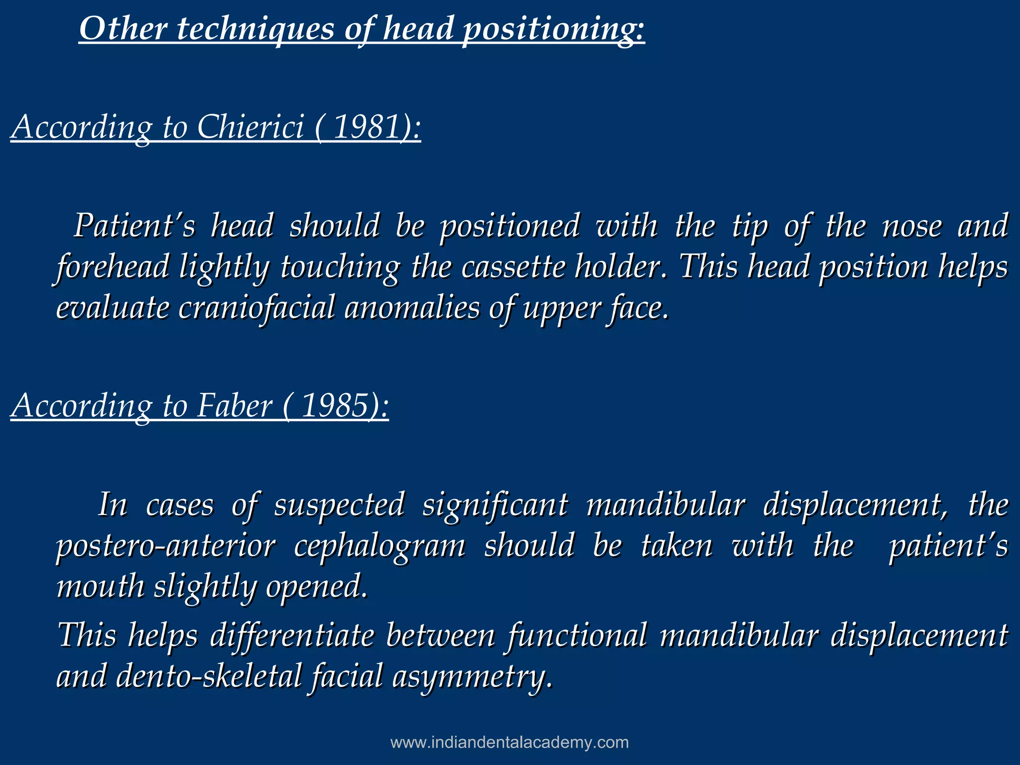 Postero - Anterior cephalometry basics/cosmetic dentistry courses | PPT