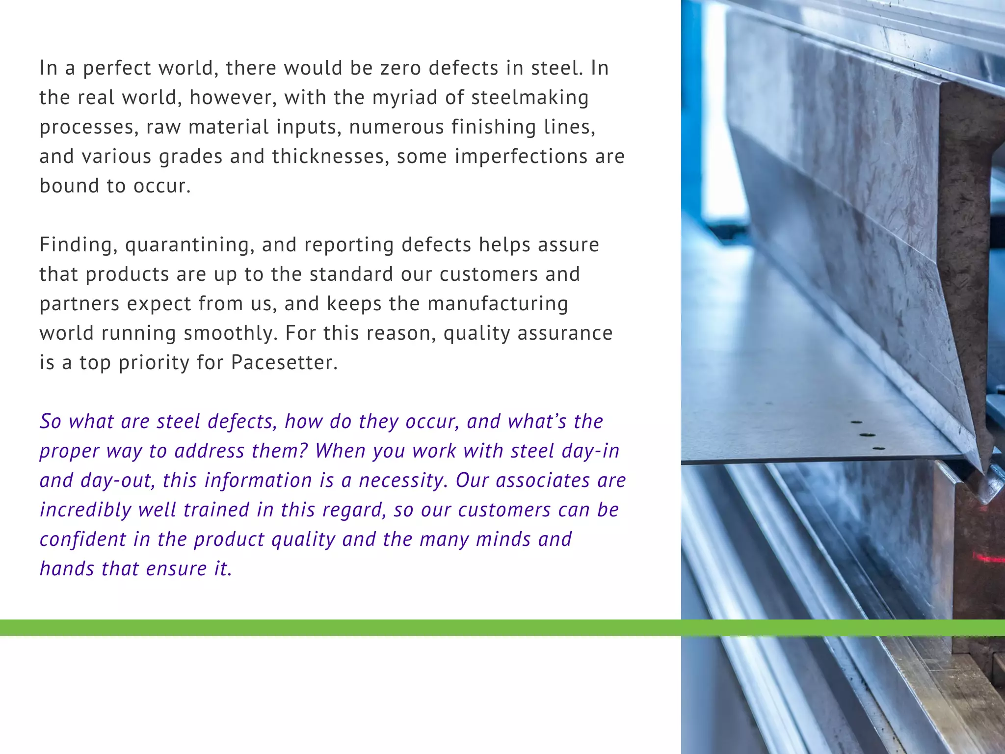 6 Commonly Found Flat-Rolled Steel Defects | PDF