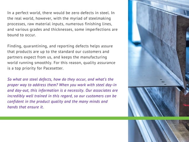 6 Commonly Found Flat-Rolled Steel Defects | PDF