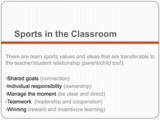 Sports in a Child’s Life | PPTX