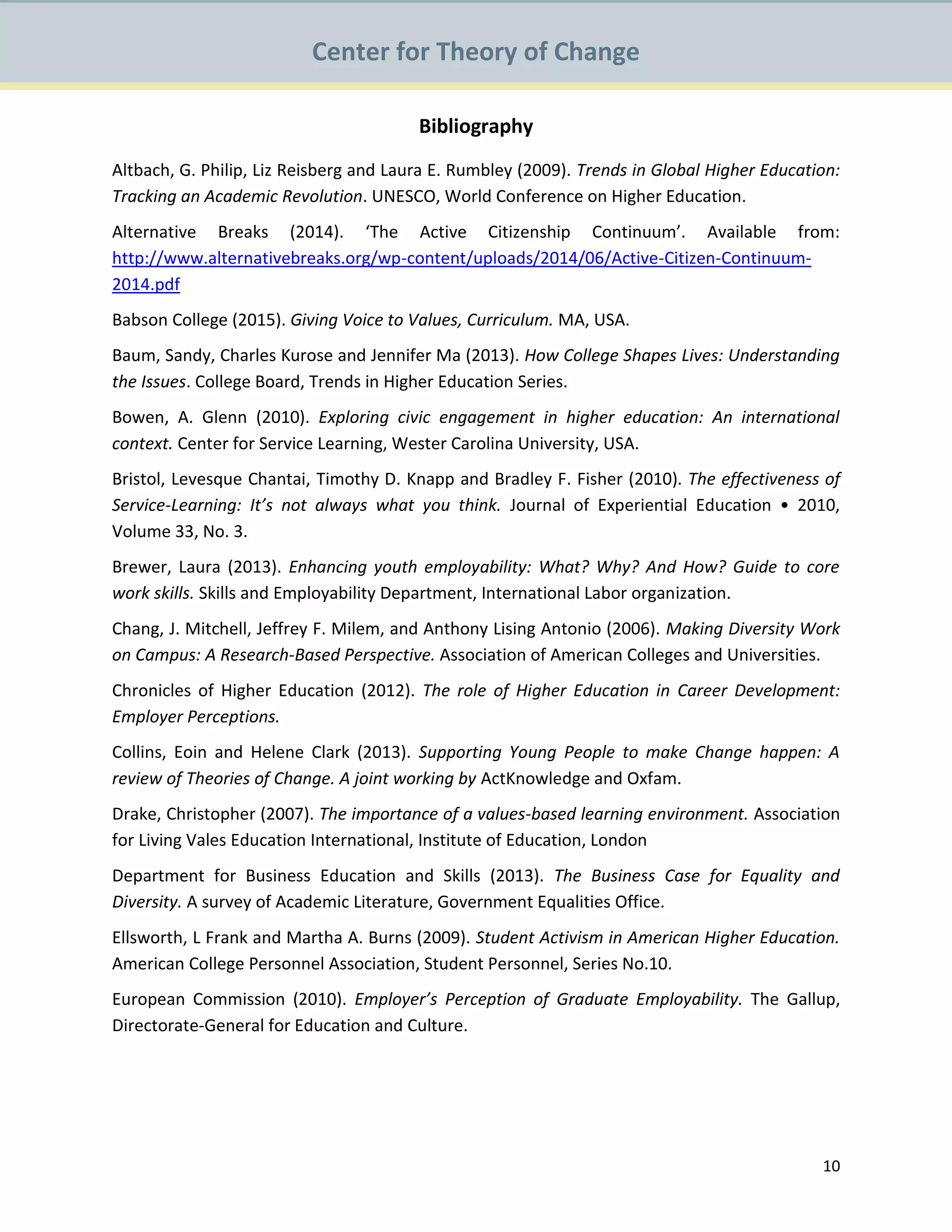 Pace theory of change discussion paper | PDF