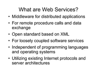 Introduction to Web Services and the cocnept | PPT