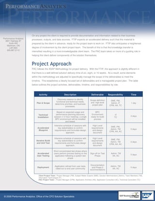 PAC Fast Track Implementation Program | PDF