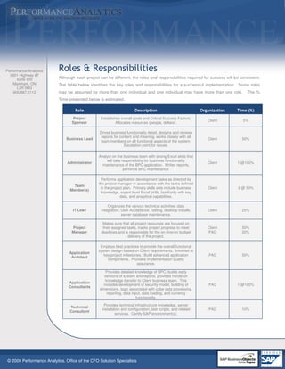 PAC Fast Track Implementation Program | PDF