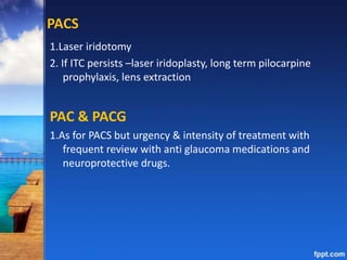 Primary Angle Closure Glaucoma.Dr Ferdous | PPT