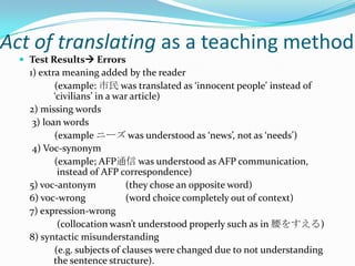 A step forward to using translation to teach | PPTX