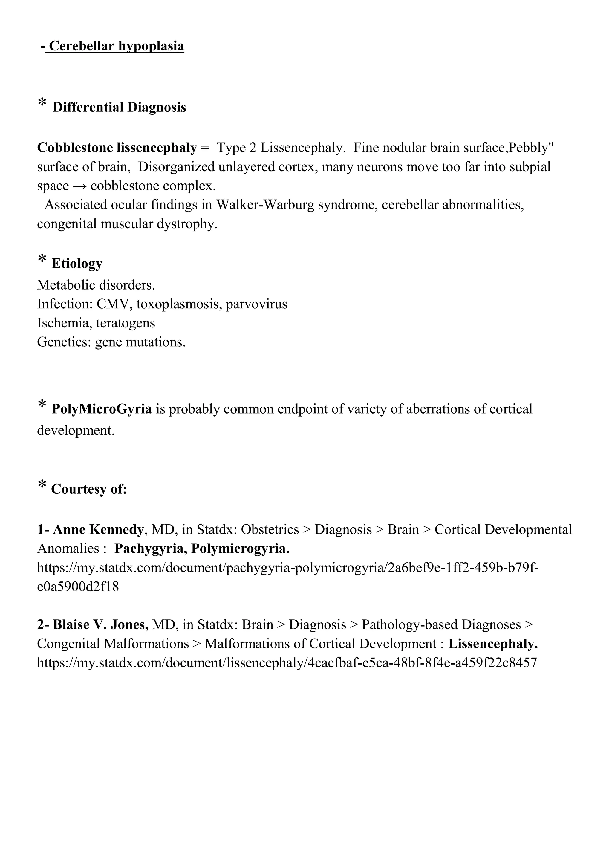 Pachygyria, Polymicrogyria | PDF