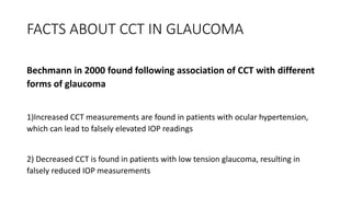 Pachymetry in glaucoma evaluation presentation | PPTX