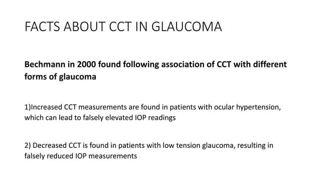 Pachymetry in glaucoma evaluation presentation | PPTX
