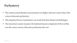 Pachymetry.pptx thickness of cornea of the eye | PPTX