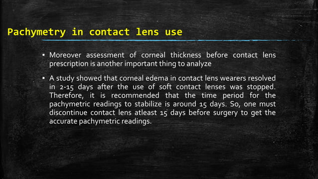 Pachymetry | PPTX | Eye and Vision Conditions | Diseases and Conditions