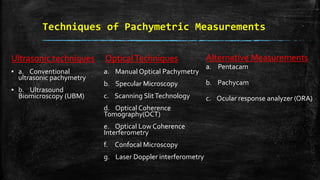 Pachymetry | PPTX