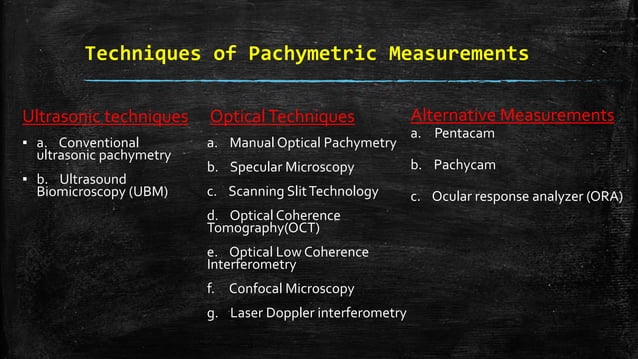 Pachymetry | PPTX | Eye and Vision Conditions | Diseases and Conditions
