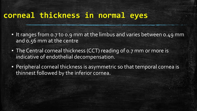 Pachymetry | PPTX | Eye and Vision Conditions | Diseases and Conditions