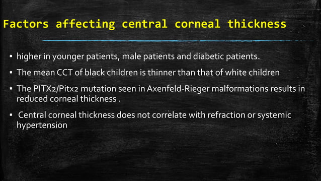 Pachymetry | PPTX | Eye and Vision Conditions | Diseases and Conditions