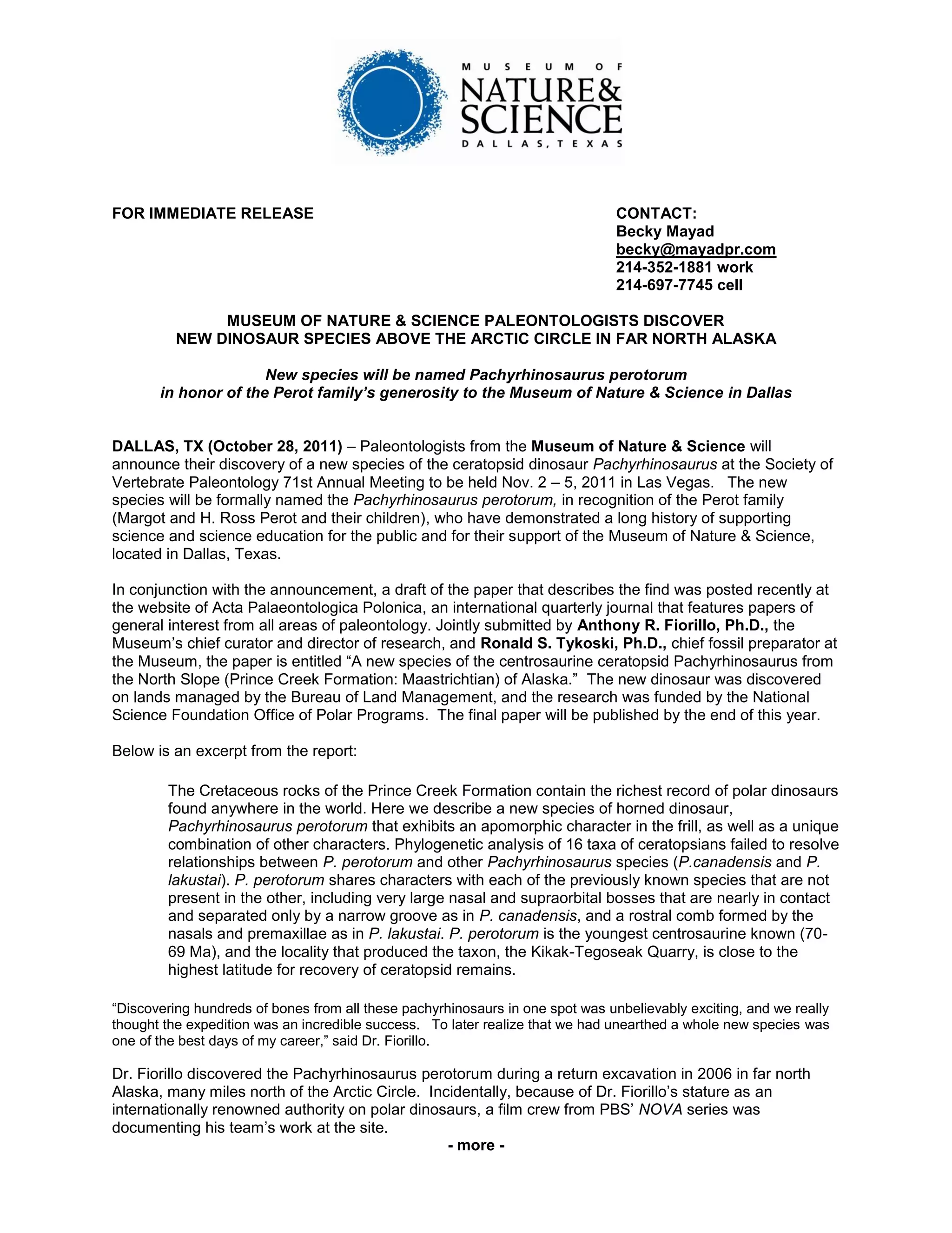 New Dinosaur Species Discovered | PDF