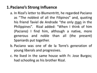 Paciano's strong influence. | PPTX