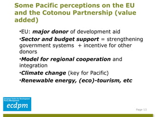 The future of Pacific-EU relations: with or without the ACP? | PPT