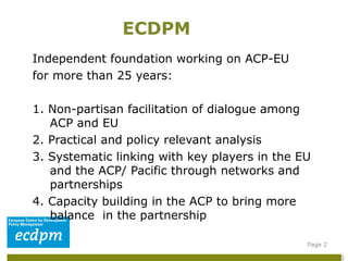 The future of Pacific-EU relations: with or without the ACP? | PPT ...
