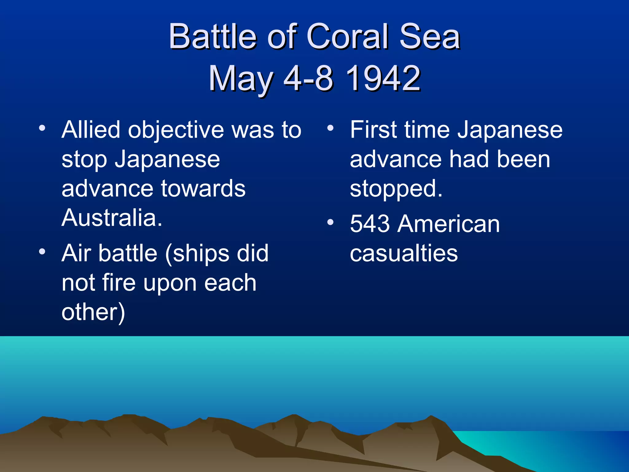Pacific battles of world war ii | PPT