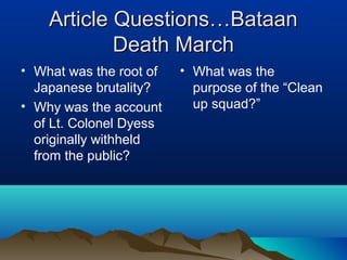 Pacific battles of world war ii | PPT
