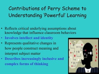 Perry Scheme and Powerful Learning | PPT