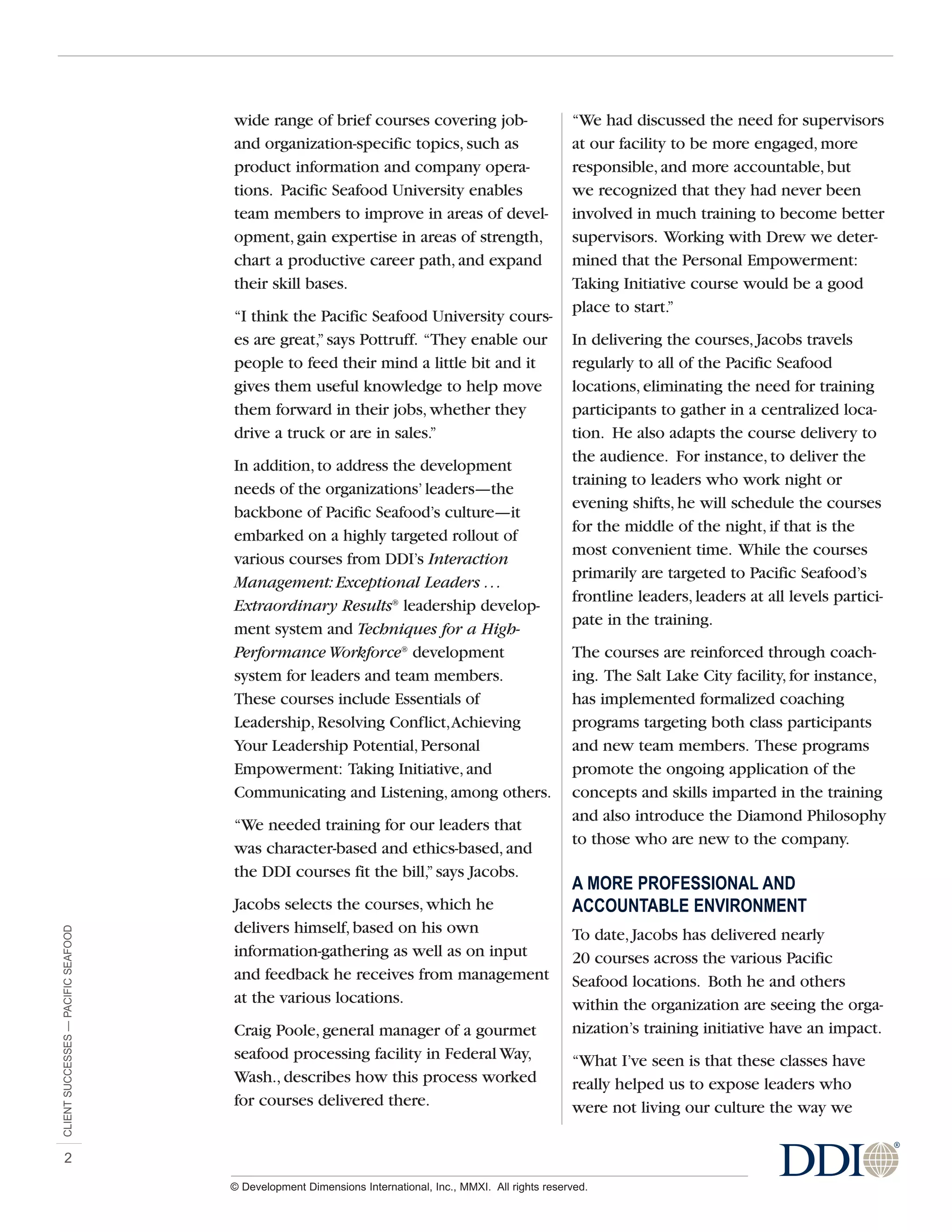 Pacific Seafood Client success | PDF