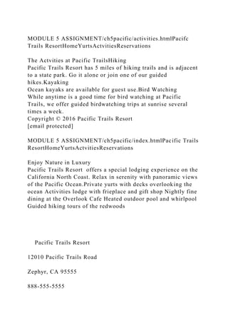 Pacific Trails Resort Case StudyIn this chapter’s case study you.docx