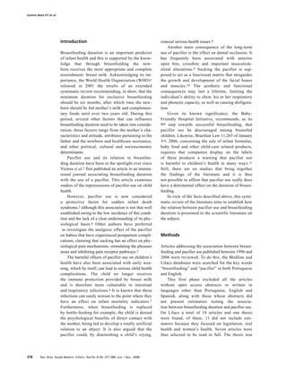 Pacifier Use As A Risk Factor For Reduction In Breastfeeding Duration A ...