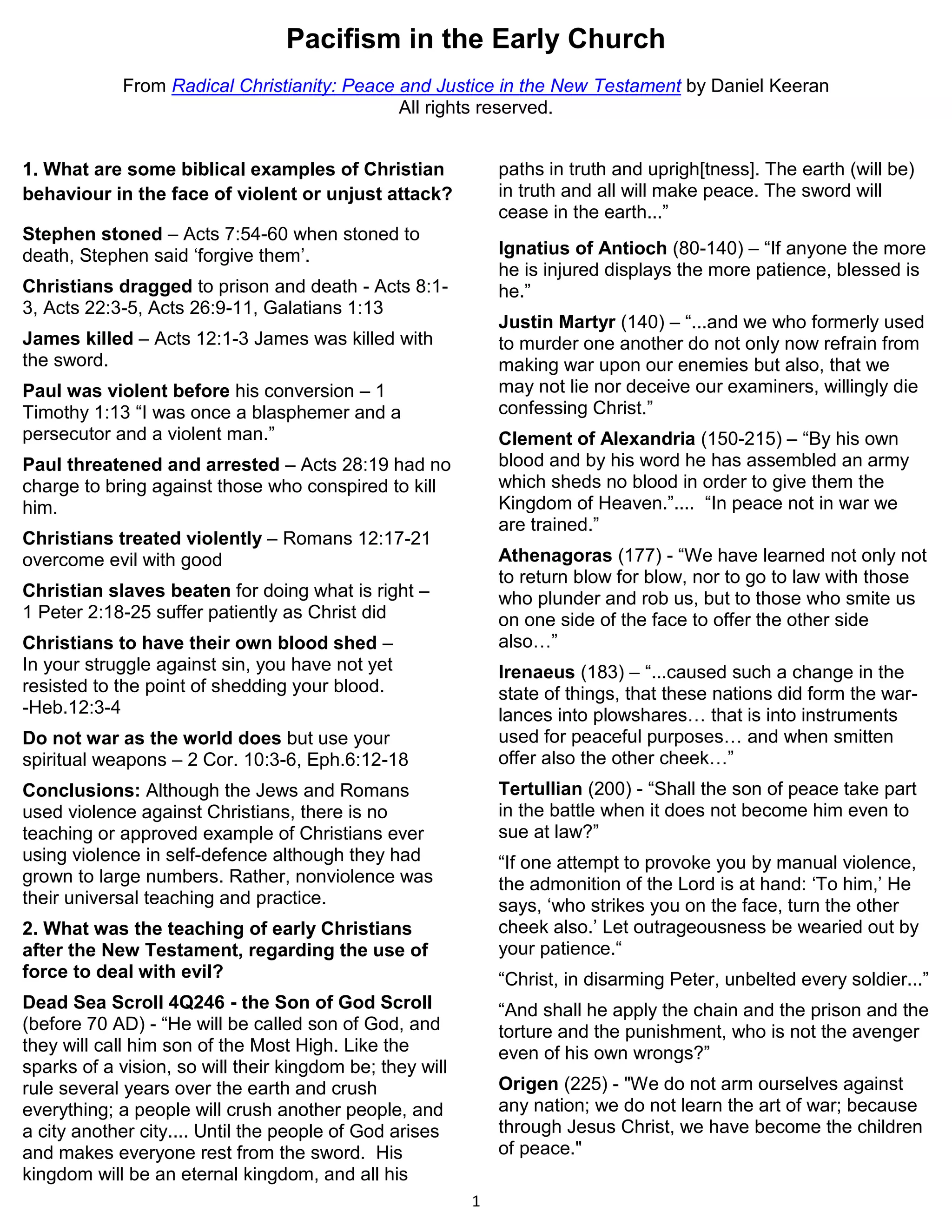 Pacifism: A Discussion Paper | PDF