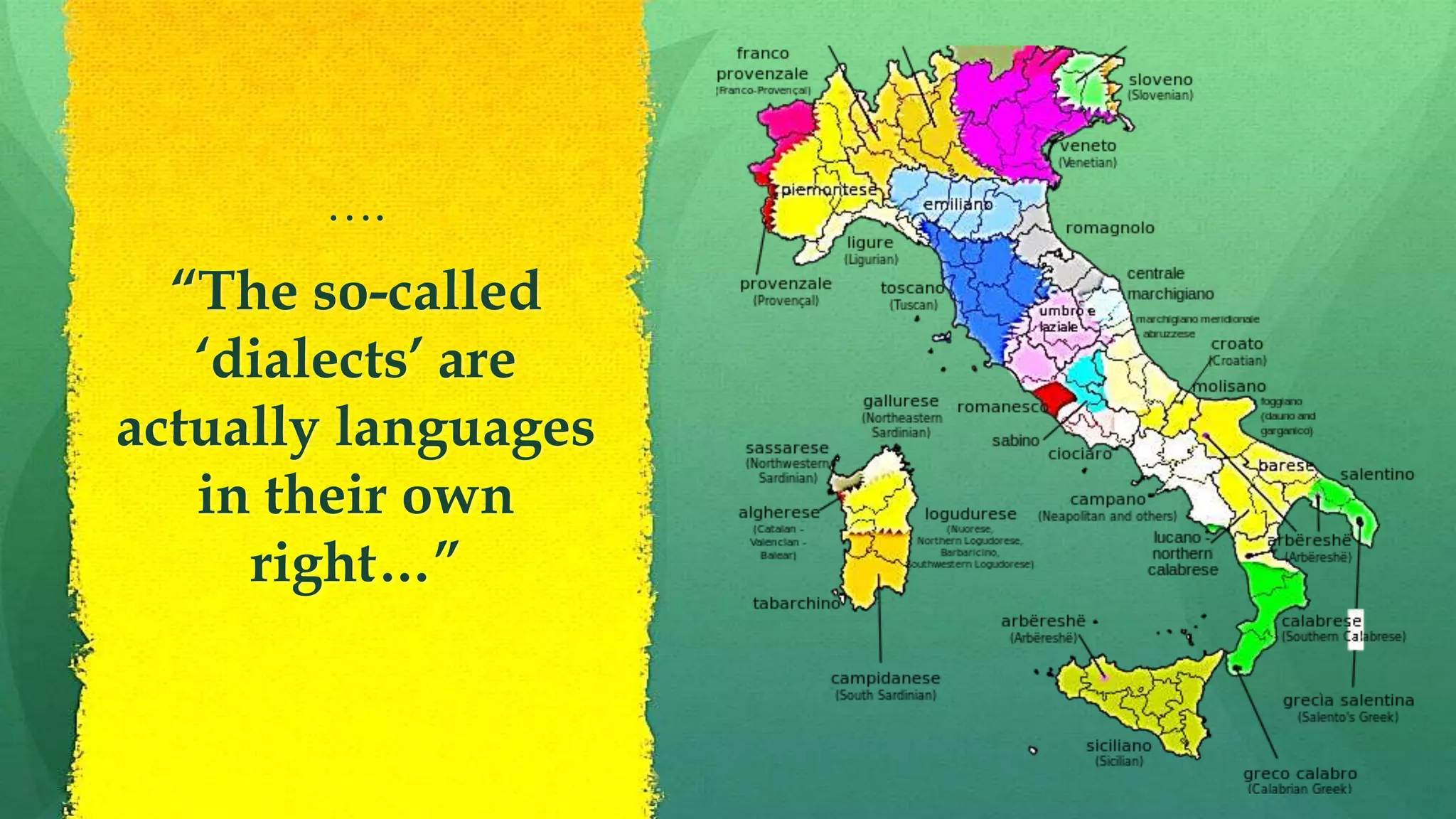 "You Must Always Respect the Dialects" : Roy Paci, in Siciliano | PPTX