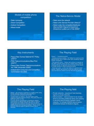 PacINET2008 Politics Of Mobile Phone Competition In PNG by Nathan ...