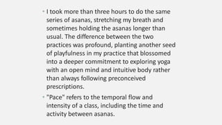 PACING AND HOLDING ASANAS TEACHER TRAINING | PDF