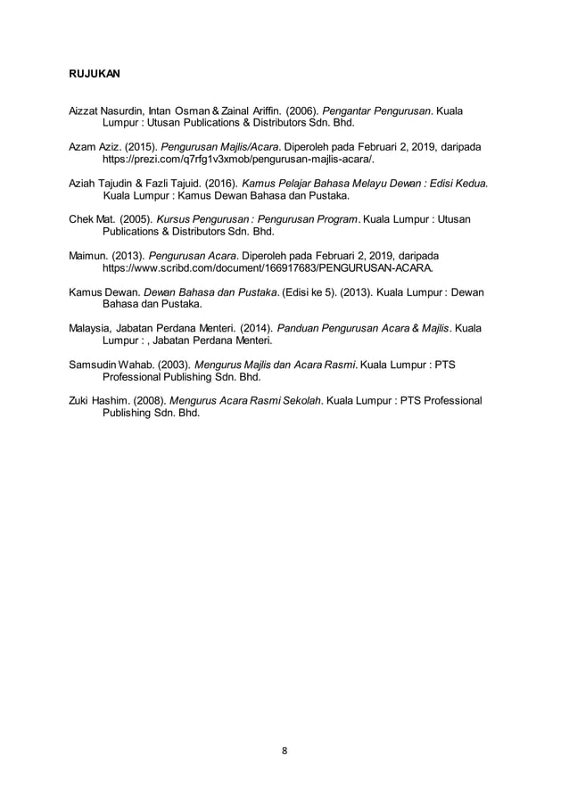 Pack3013 pengurusan acara : PENULISAN AKADEMIK | DOCX