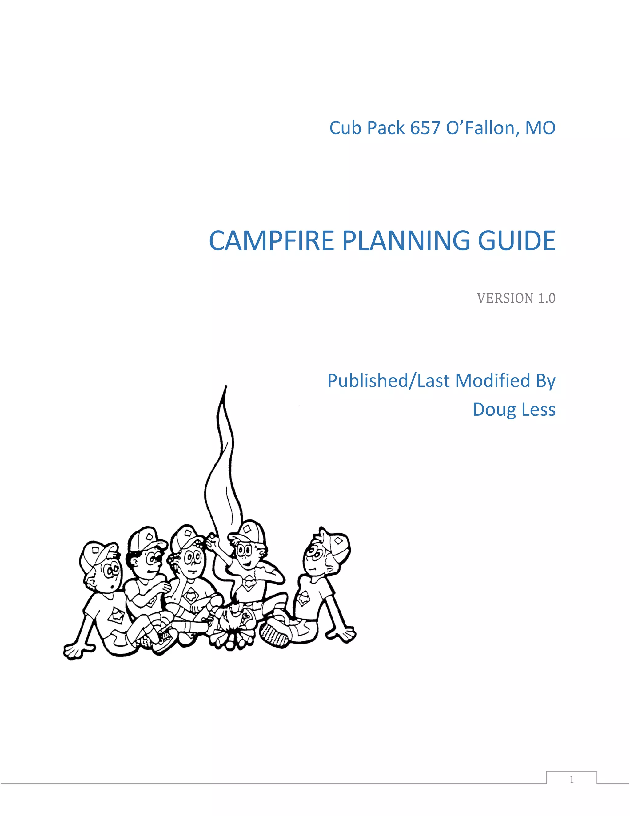 Pack 657 campfire planning guide | PDF
