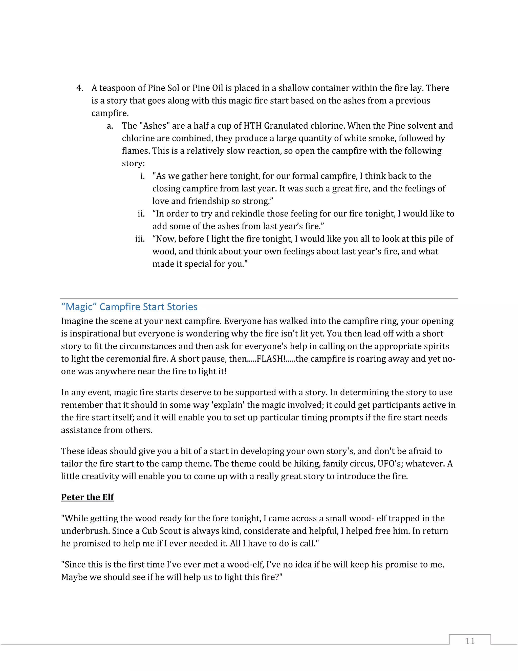 Pack 657 campfire planning guide | PDF