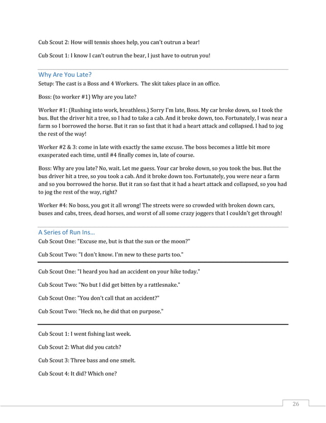 Pack 657 campfire planning guide | PDF