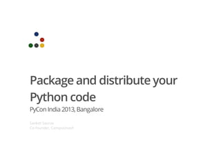 Package and distribute your Python code | PDF | Programming Languages ...