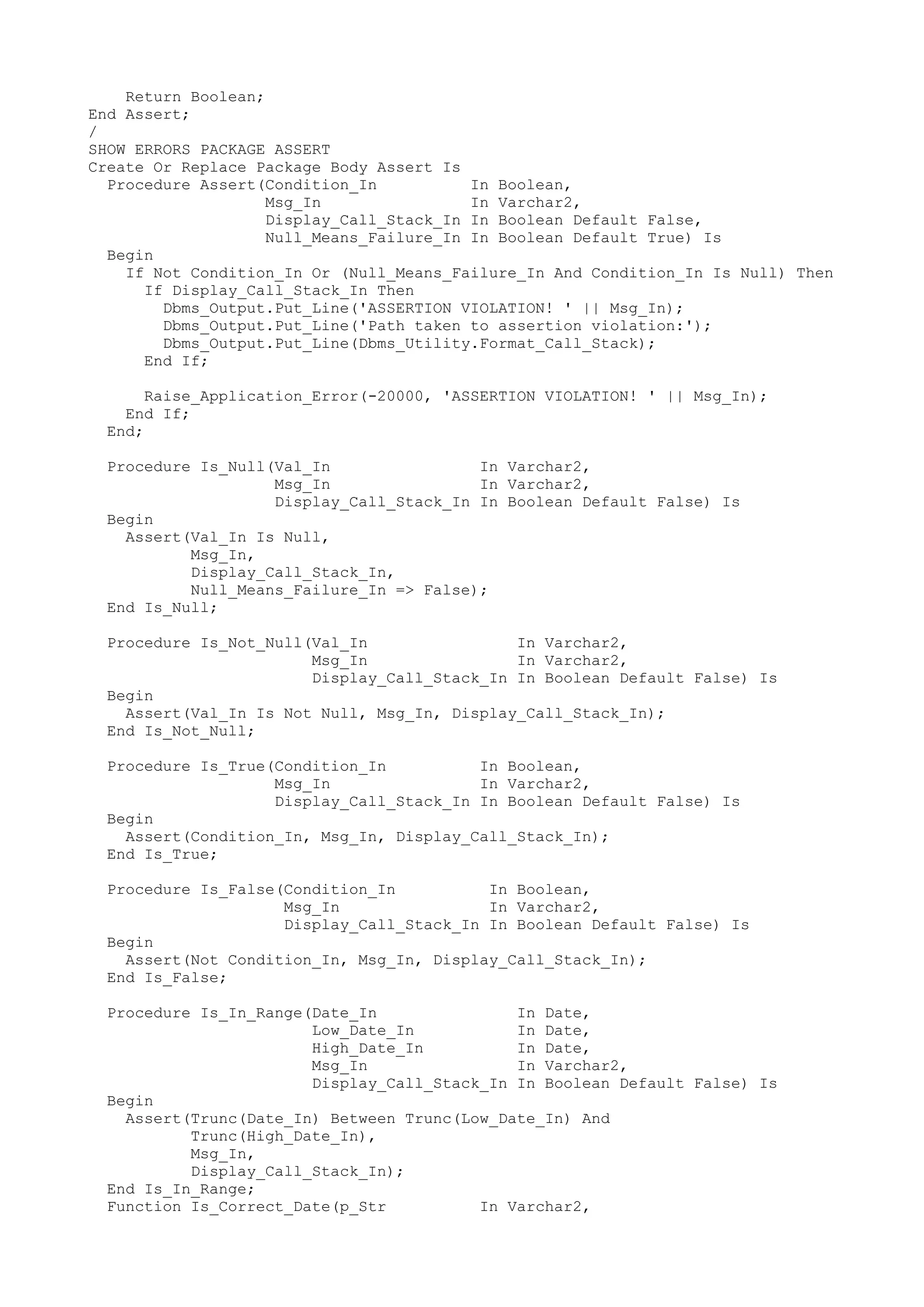 Package assert | PDF