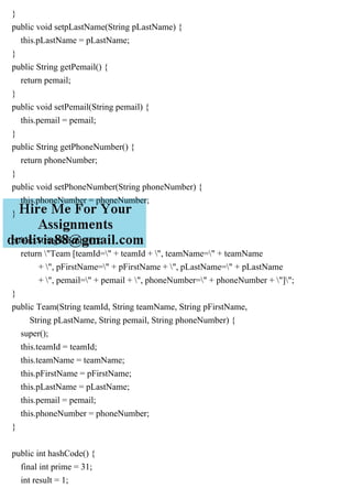 package com.test;public class Team { private String teamId;.pdf
