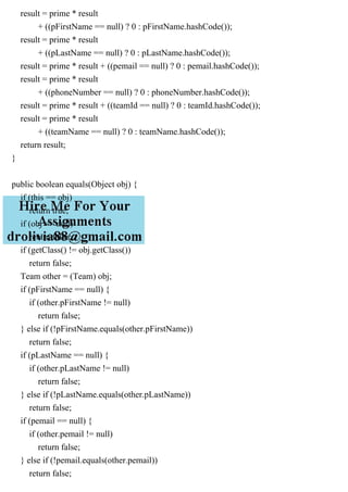 package com.test;public class Team { private String teamId;.pdf